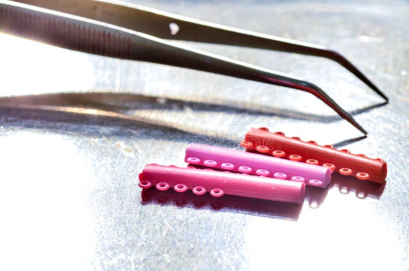 Orthodontics Elastomeric Rings Stock Image - Image of health, esthetic ...
