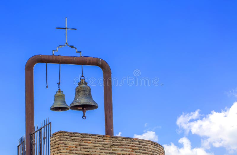 Orthodox Bell Tower and Bell in the Old Church Stock Image - Image of ...