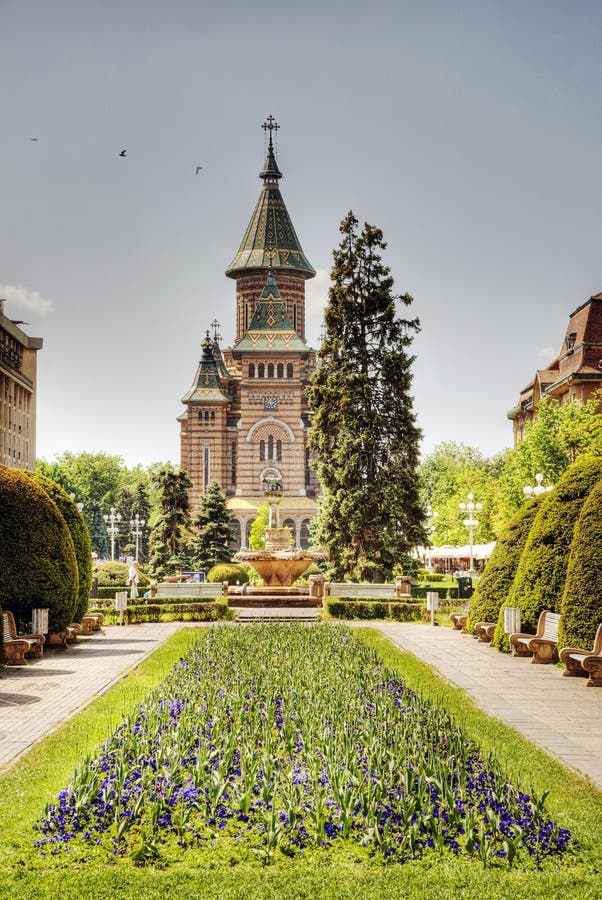 The Orthodox Cathedral of Timisoara, Romania Stock Photo - Image of ...