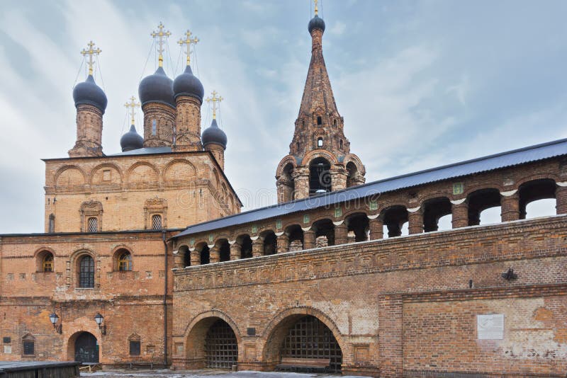 Orthodox Christian Brick Monastery Stock Photo - Image of passage ...