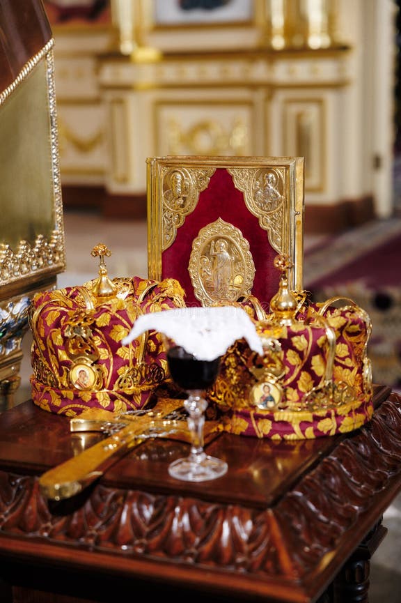 Orthodox Christian Wedding Ritual Stock Image - Image of ritual, yellow ...