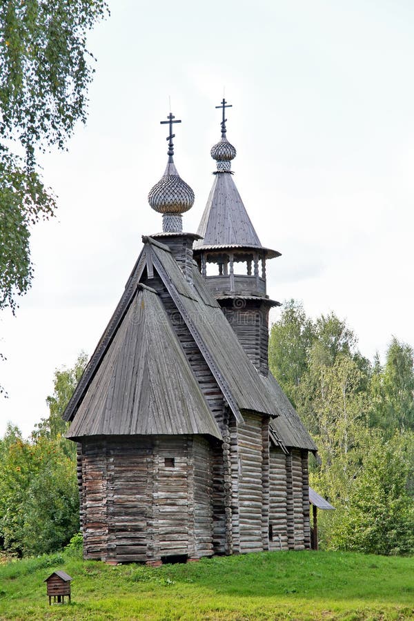A Small Orthodox Church On The Edge Of The Forest. Stock Image - Image ...