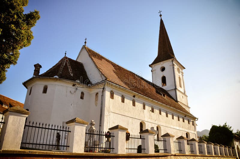 Fortified Church in Transylvanian Village Stock Image - Image of roof ...