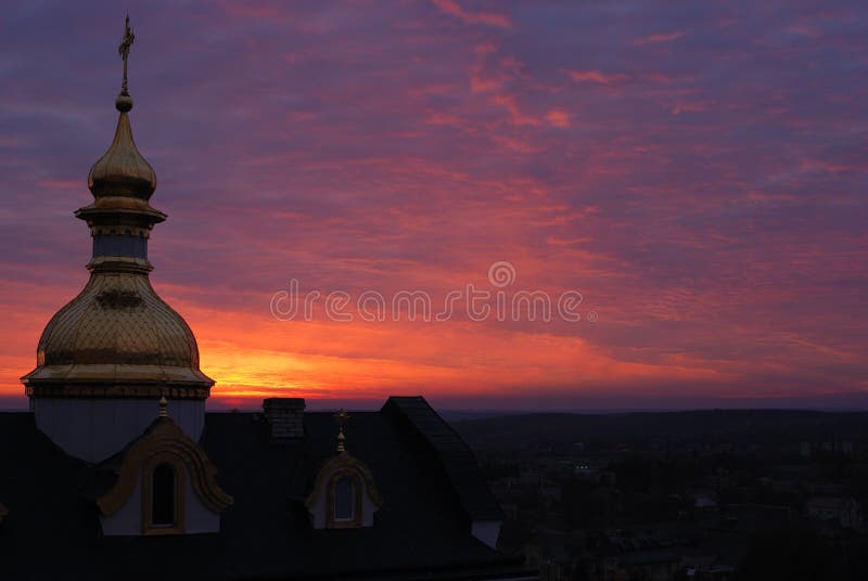 The Orthodox Church at Dawn Stock Image - Image of orthodox, gold: 80136835