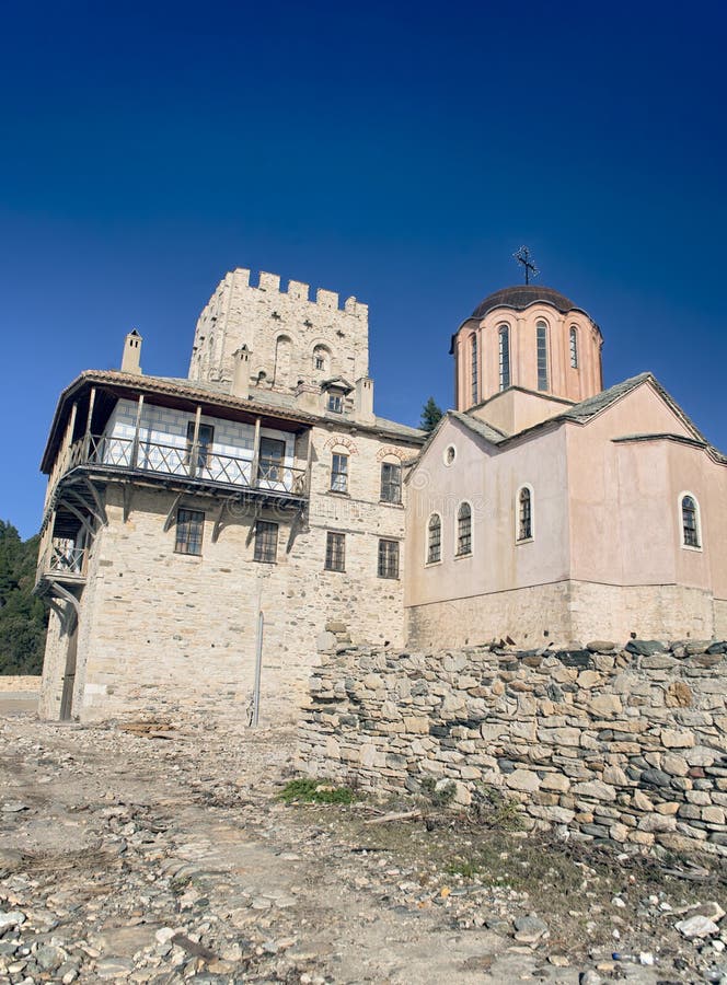Orthodox Church on Mt Athos Stock Image - Image of eastern, lonely ...