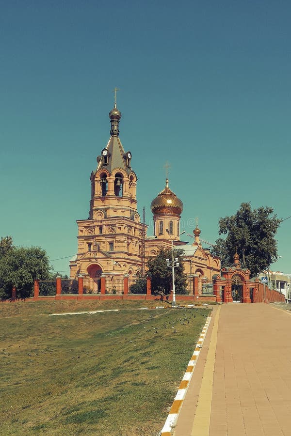 Orthodox church in Russia stock image. Image of religion - 94194043