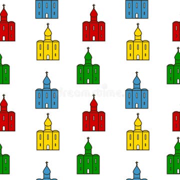 Orthodox Church Seamless Pattern. Stock Illustration - Illustration of ...