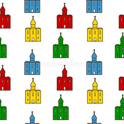 Orthodox Church Seamless Pattern. Stock Illustration - Illustration of ...