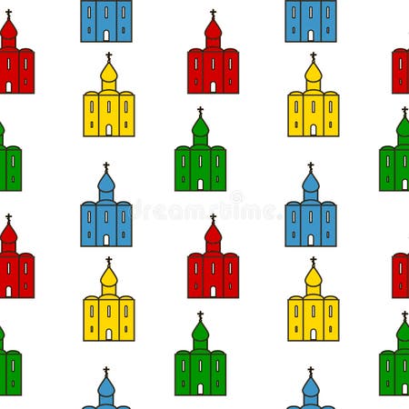 Orthodox Church Seamless Pattern. Stock Illustration - Illustration of ...