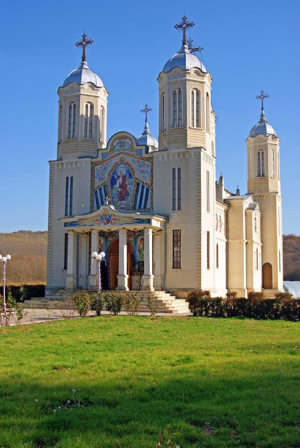 Orthodox Church in South Romania Stock Image - Image of building, grass ...