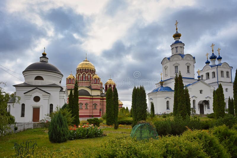 Orthodox Churches in the Assumption Monastery of Oryol Stock Image ...
