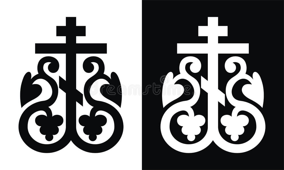 Orthodox cross stock vector. Illustration of christmas - 24492360