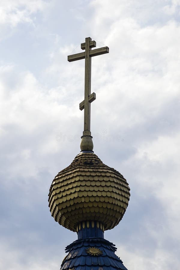 Orthodox Cross on the Bell Tower Stock Image - Image of dome, antique ...