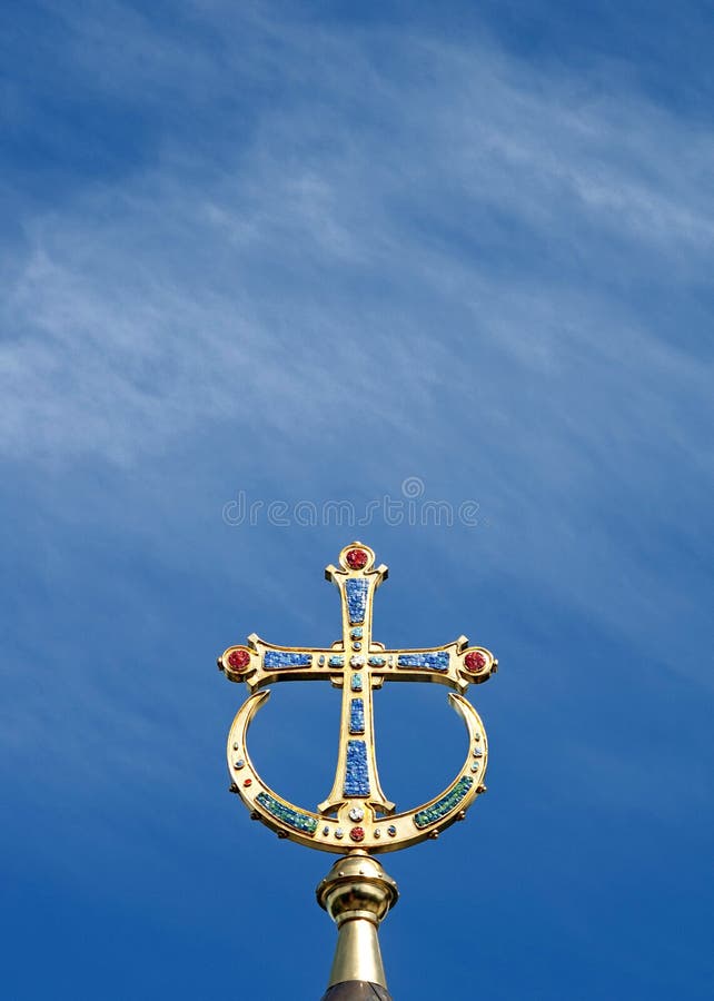 Orthodox cross stock photo. Image of blue, decoration - 47131406