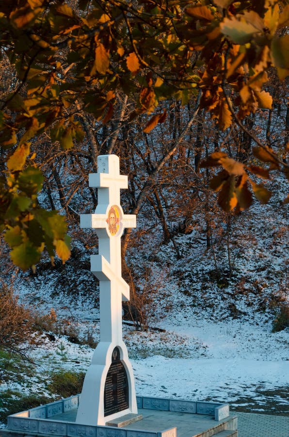 Orthodox cross stock photo. Image of monument, landmark - 93835186