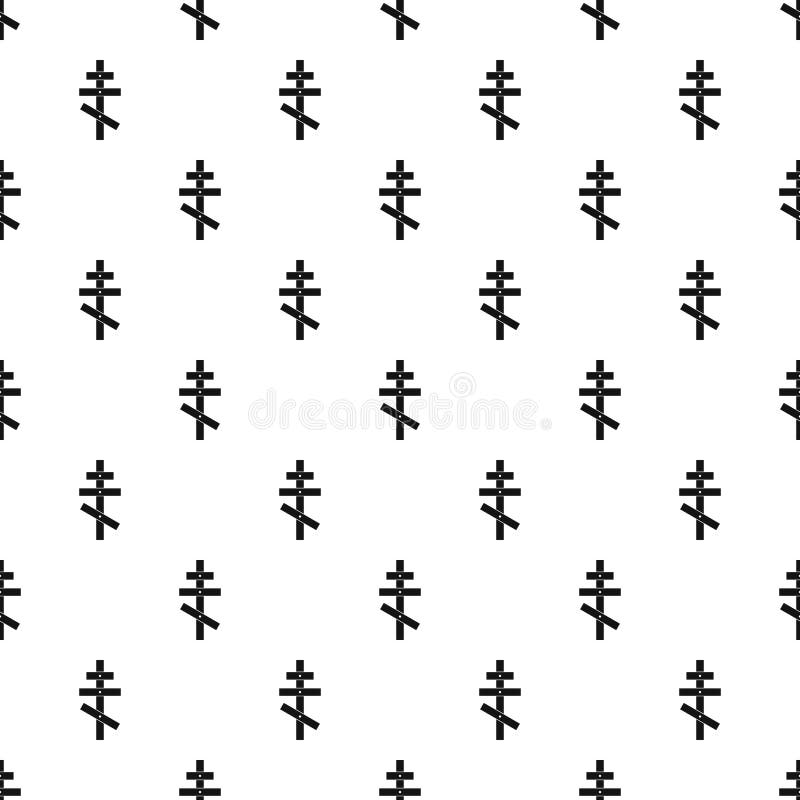 Orthodox Cross Pattern, Simple Style Stock Vector - Illustration of ...