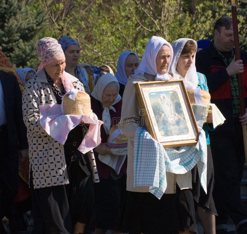Orthodox cross procession editorial photo. Image of icon - 24392536