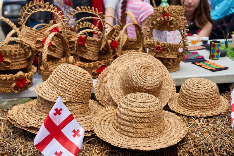 Orthodox Easter Decorations.Braided Straw Hats Stock Photo - Image of ...