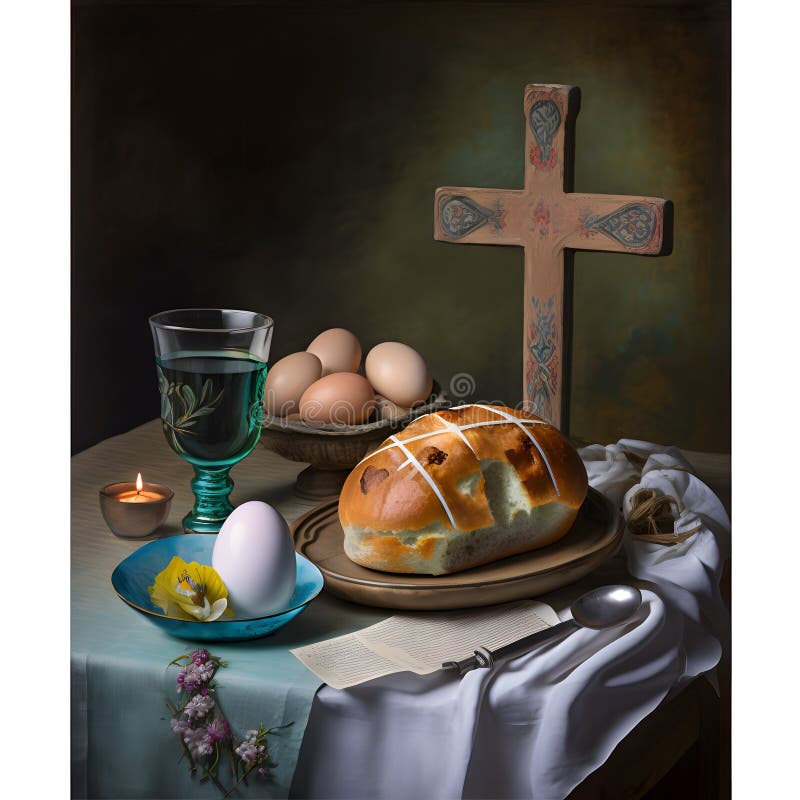 Orthodox Easter still life stock photo. Image of decorative - 273678546