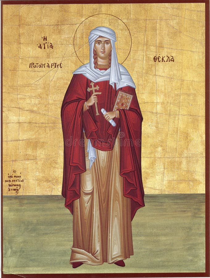 Orthodox Icon of the Byzantine Style Saint Thekla Editorial Stock Photo ...