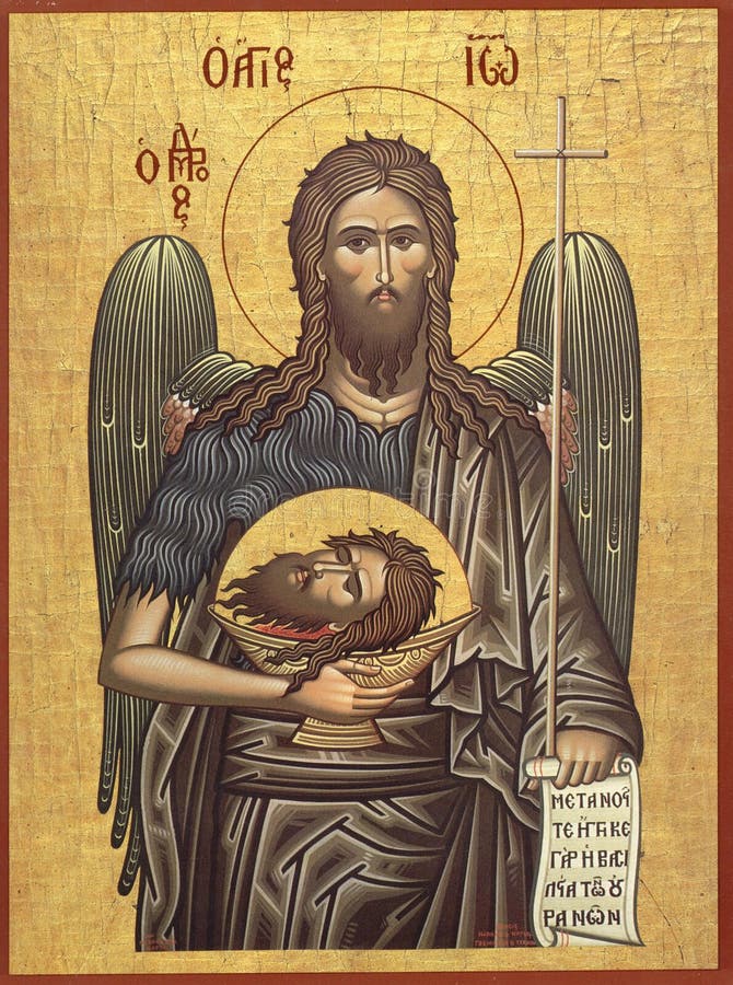 Orthodox Icon of the Byzantine Style St. John the Baptist Editorial ...
