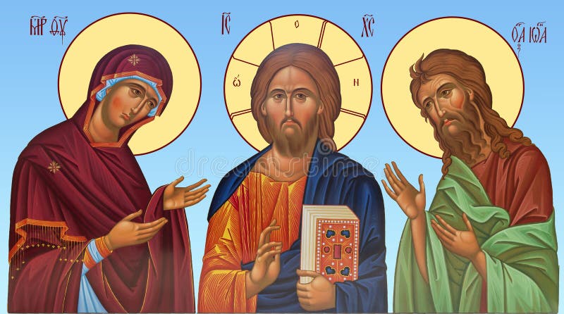 Orthodox Icon of Jesus Christ. Deesis Editorial Image - Illustration of ...