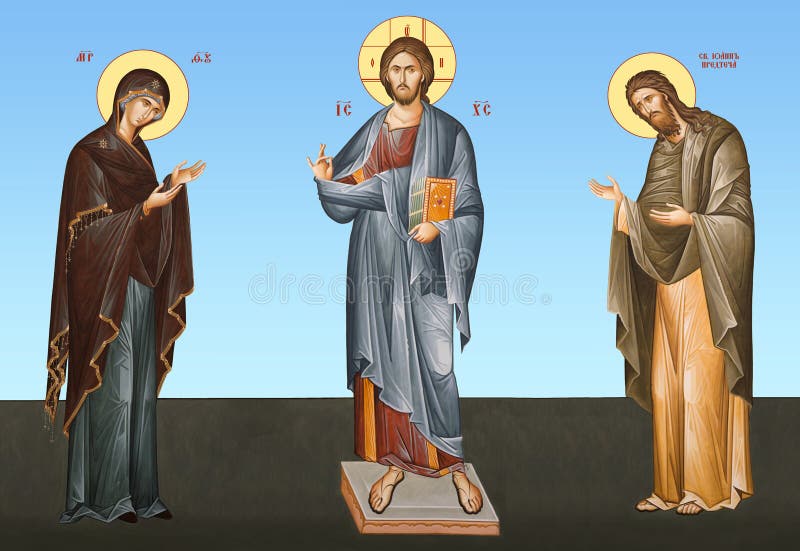 Orthodox Icon of Jesus Christ. Deesis Editorial Stock Image - Image of ...