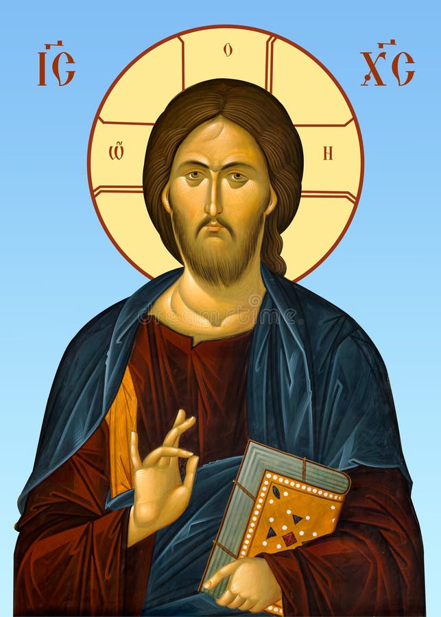 Orthodox Icon of Jesus Christ. Lord Almighty Stock Illustration ...