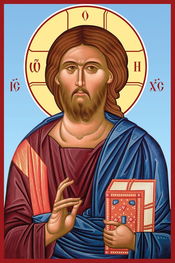 Orthodox Icon of Jesus Christ. Lord Almighty Stock Illustration ...
