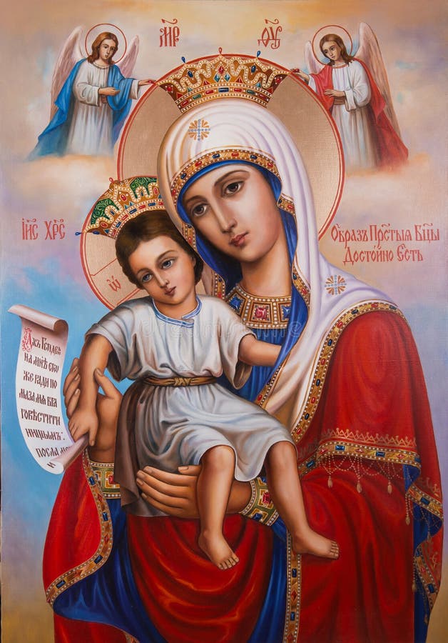 Orthodox Icon of the Mother of God Stock Image - Image of belief ...
