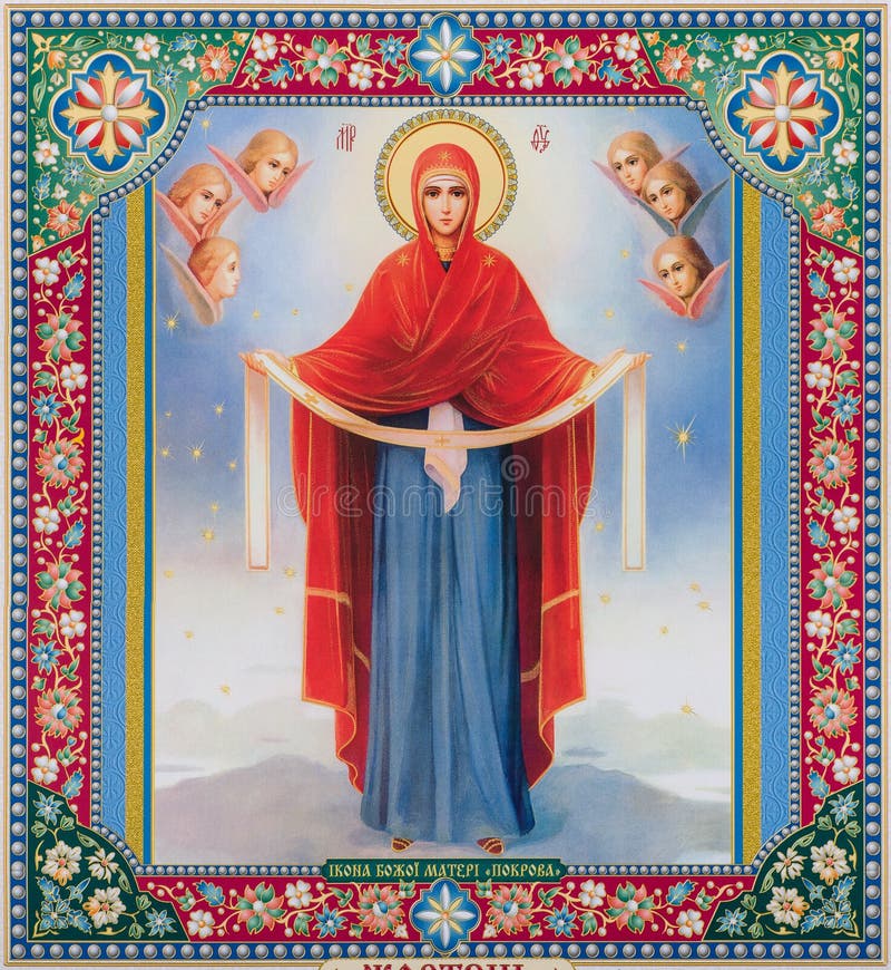 Orthodox Icon of the Mother of God Editorial Stock Photo - Image of ...
