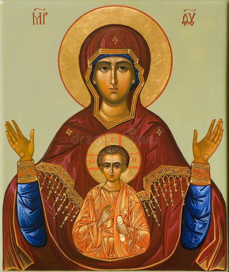 Orthodox Icon of the Mother of God Editorial Image - Illustration of ...