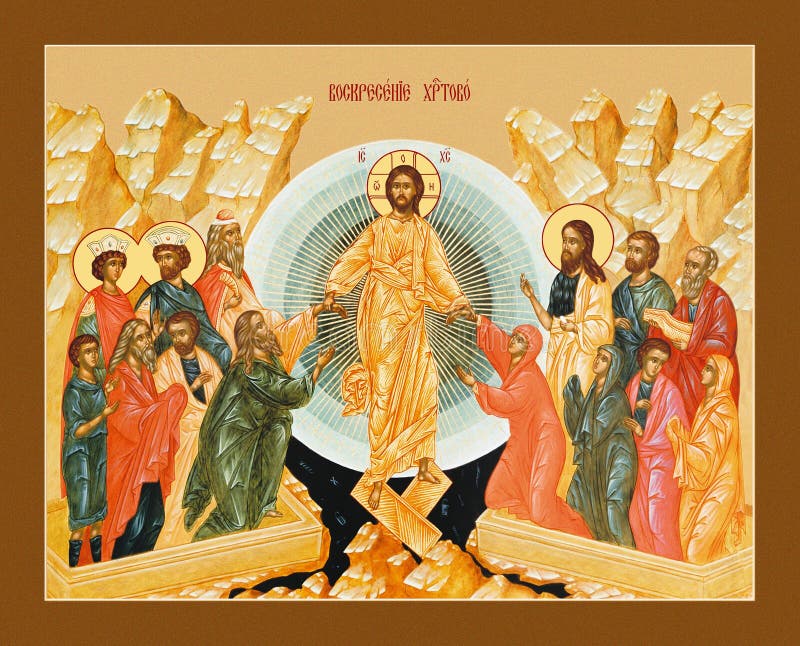 Orthodox Icon of the Resurrection of Jesus Christ. Easter Editorial ...