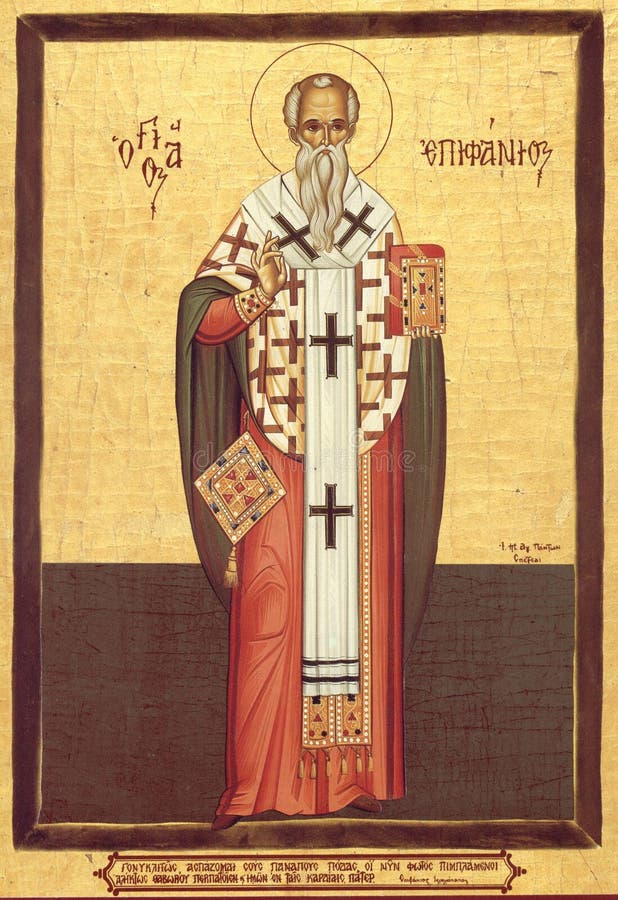 Orthodox Icon of St. Epiphanius Editorial Stock Photo - Image of lord ...