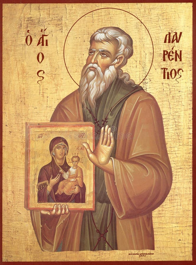 Orthodox Icon of St. Lawrence Editorial Stock Photo - Image of odessa ...