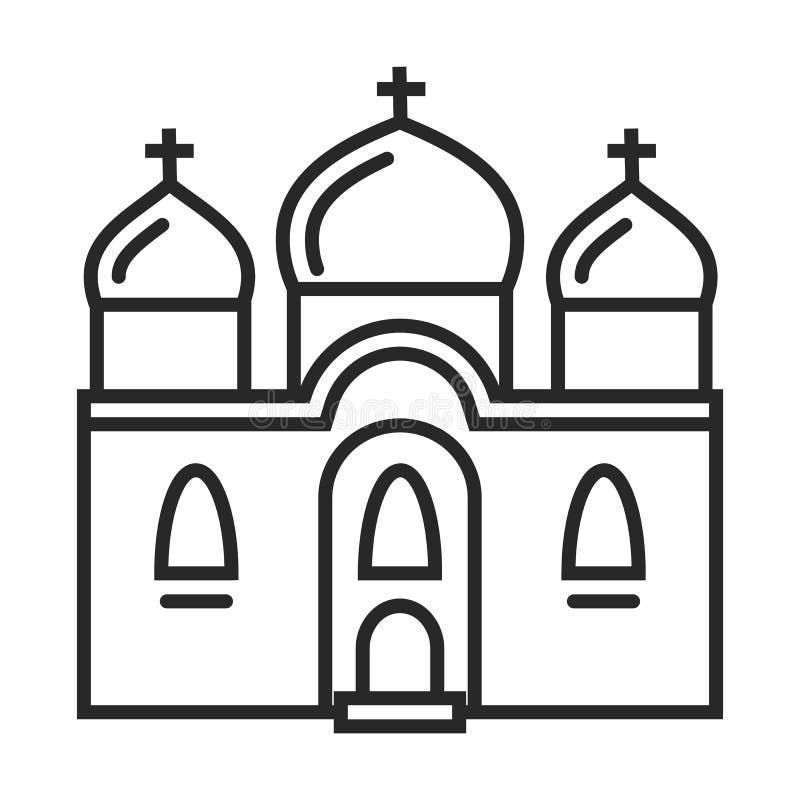 Orthodox kerkpictogram vector illustratie. Illustratie bestaande uit ...