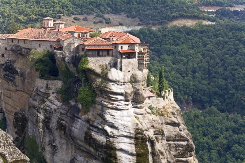 Orthodox, Monastery in Greece Stock Image - Image of landscape, europe ...