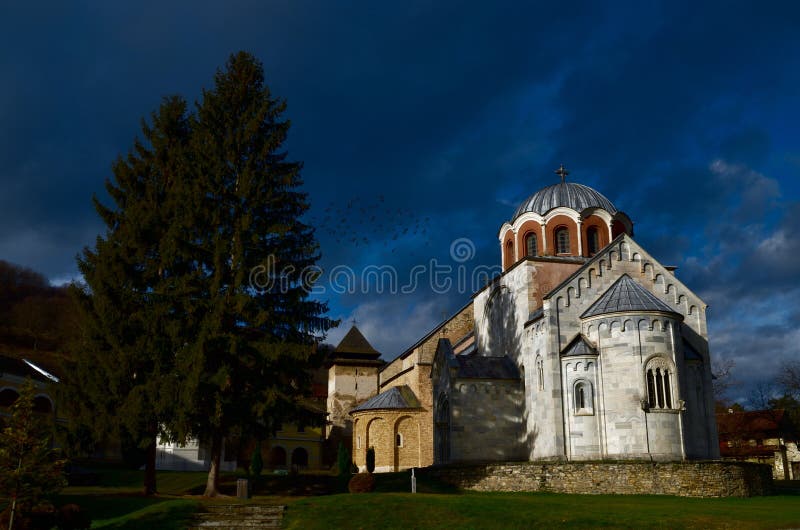 Orthodox Monastery Studenica Stock Photo - Image of orthodox, facade ...