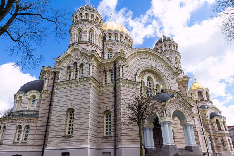 Orthodox the Nativity of Christ Cathedral in Riga, Latvia Stock Image ...