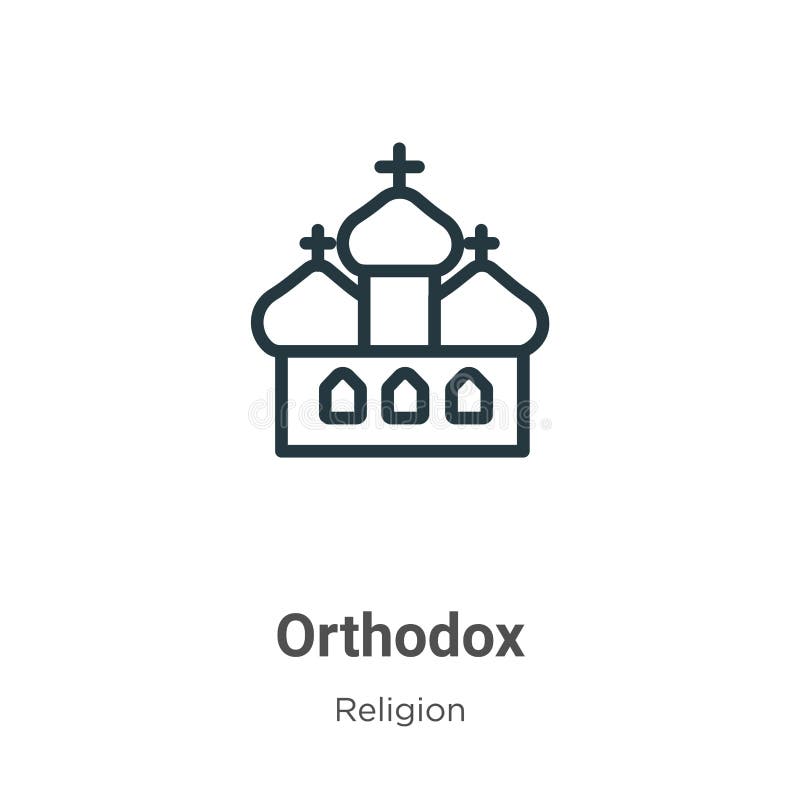 Orthodox Outline Vector Icon. Thin Line Black Orthodox Icon, Flat ...