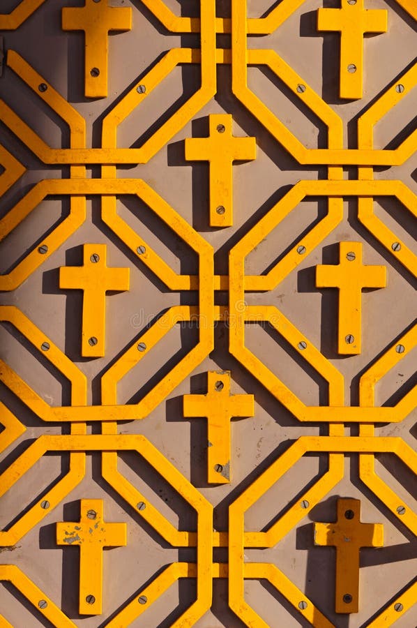 Orthodox Pattern With Crosses Stock Illustration - Illustration of ...