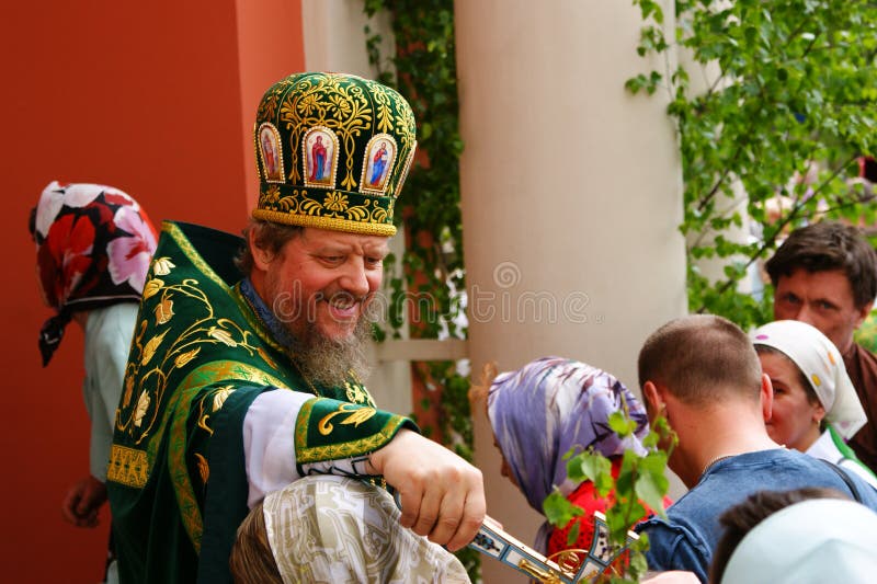 Orthodox People Celebrate a Pentecost Editorial Stock Photo - Image of ...