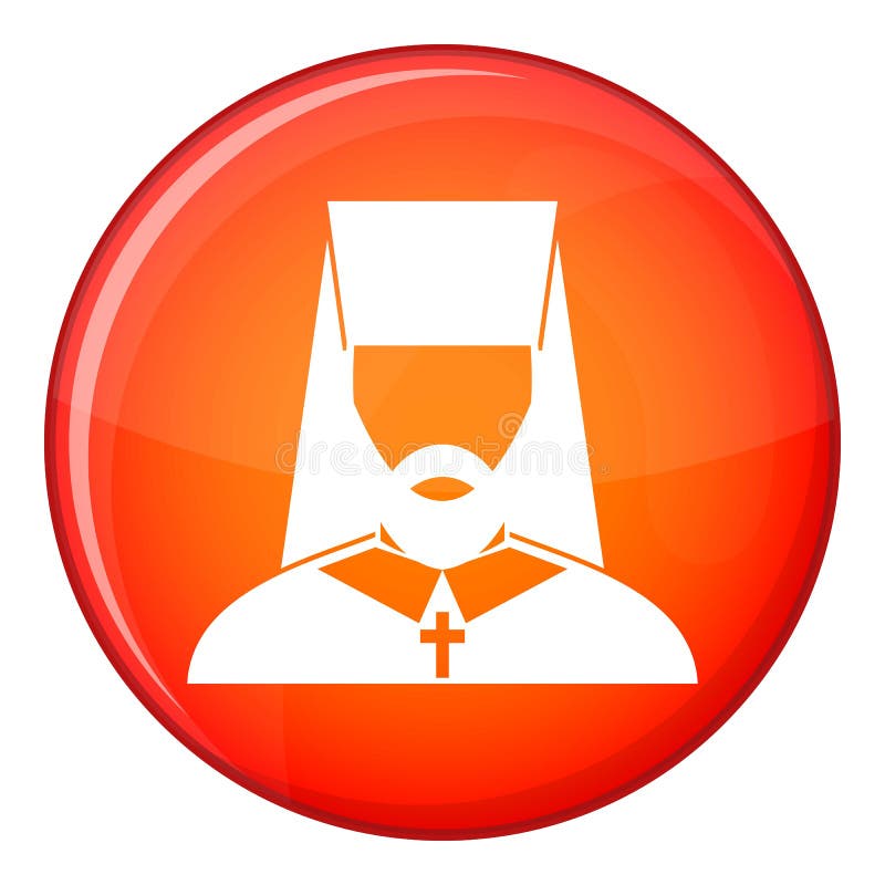 Orthodox Priest Icon, Flat Style Stock Vector - Illustration of father ...