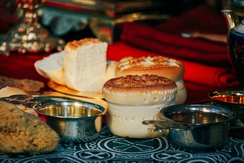 Orthodox Prosphora for Communion Stock Image - Image of ritual, symbol ...