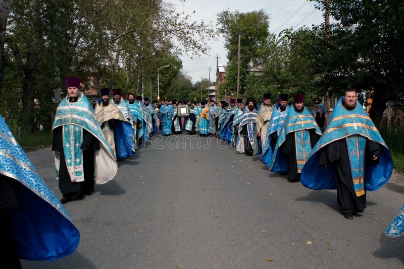 Orthodox Religious Procession in Tomsk Editorial Stock Image - Image of ...