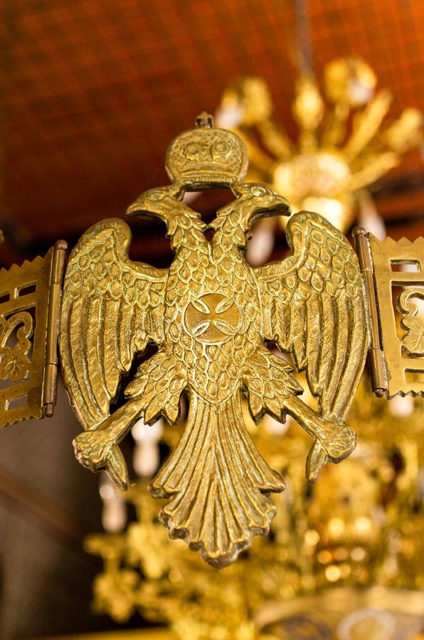 Orthodox two-headed eagle stock image. Image of palace - 201467011