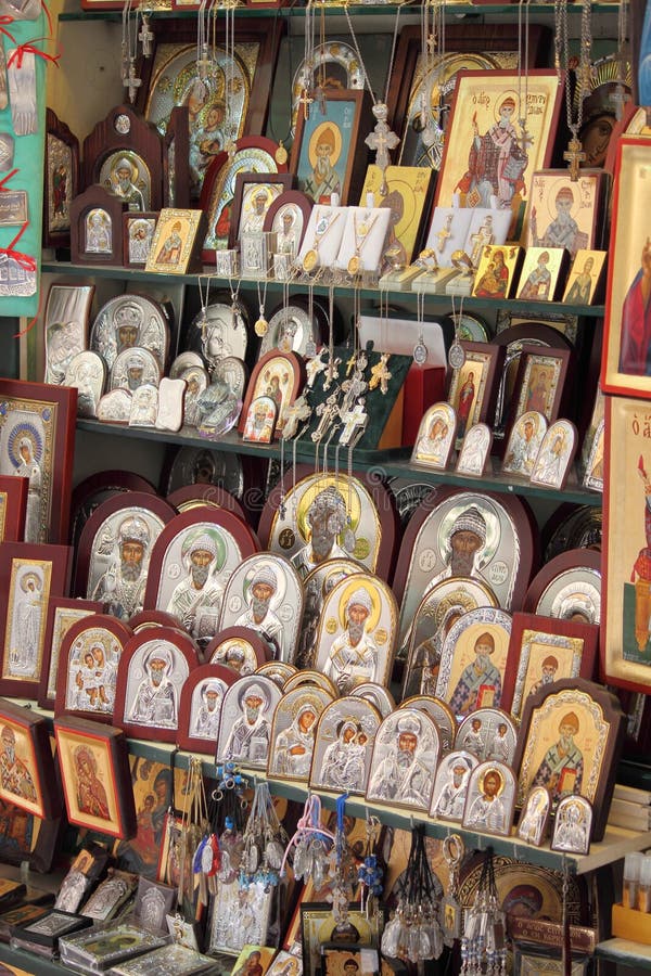 Orthodoxe Ikonen auf Holz stockbild. Bild von farbe, gott - 33902893