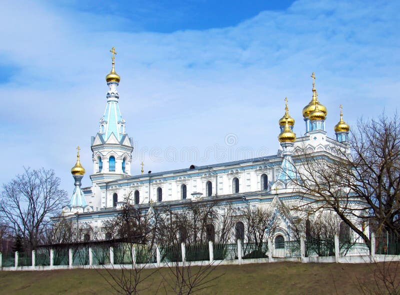 Orthodoxy Cathedral stock image. Image of clouds, dome - 77198405