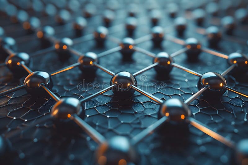 Orthogonal Grid Pattern of Molecular Structure Stock Photo - Image of ...