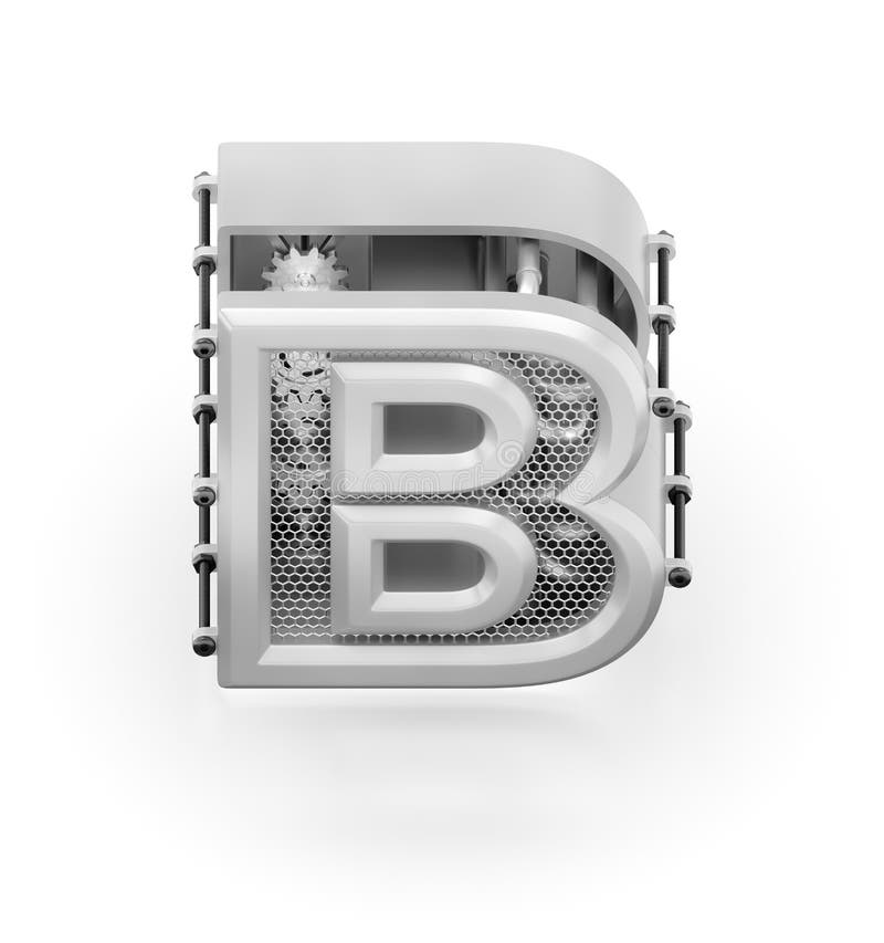 Capital B of Alphabet stock illustration. Illustration of automatics ...